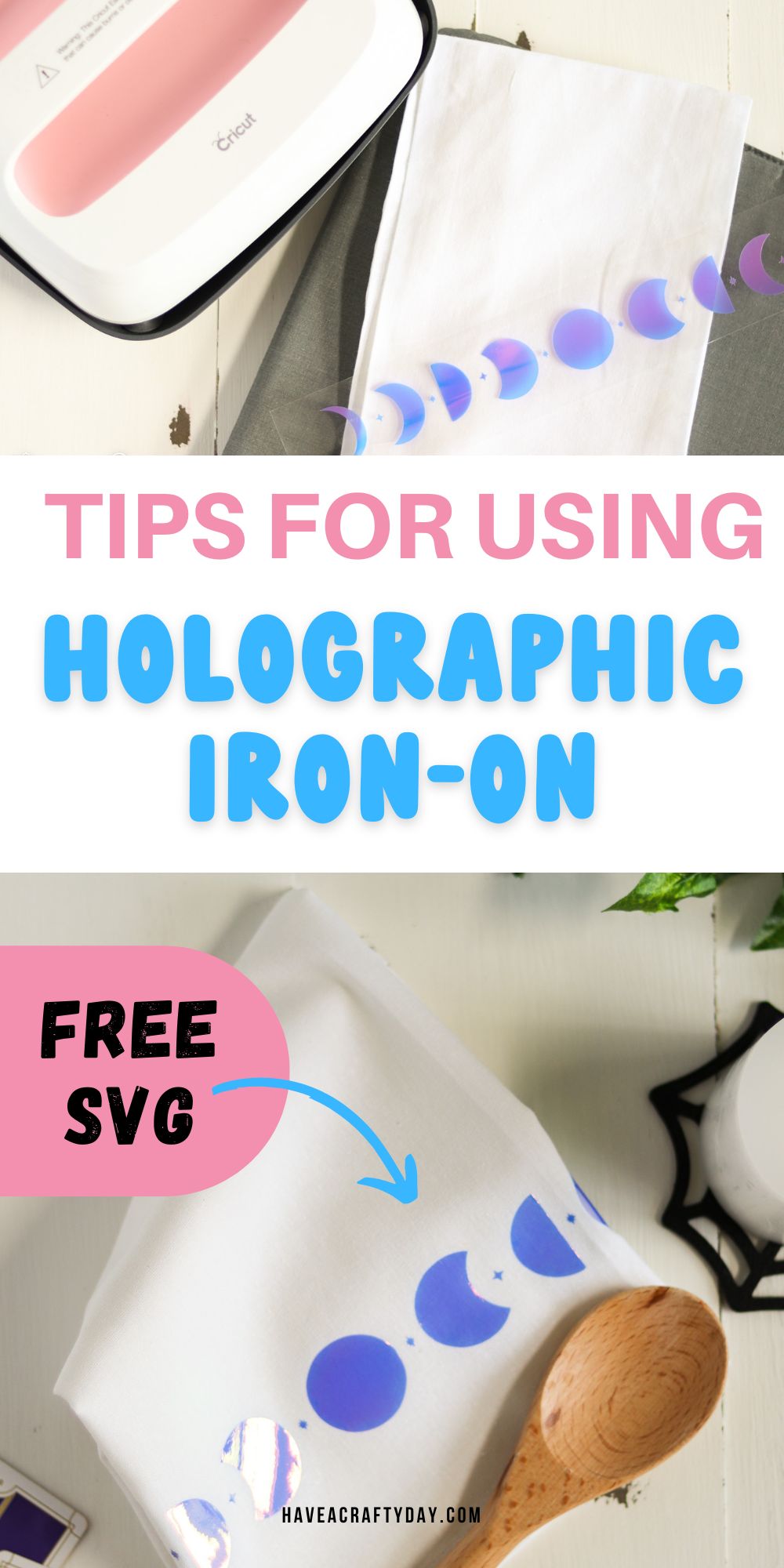 How to Use Holographic Iron-On Vinyl - Have a Crafty Day