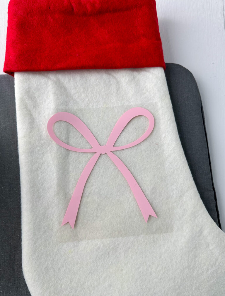 Bow Stockings for Christmas with Iron-on Vinyl - Have a Crafty Day